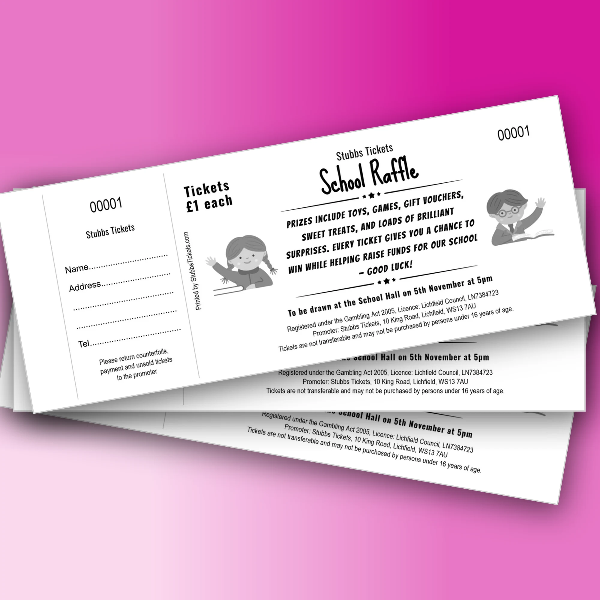 School Raffle Tickets | Raffle Ticket Designs & Templates